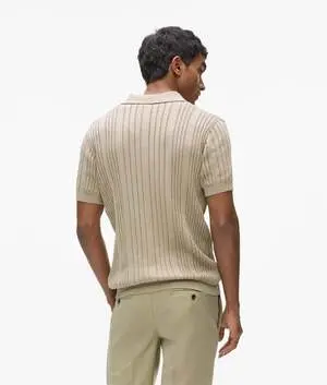 Karl Lagerfeld Rib-knit Polo Shirt
