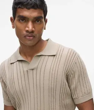 Karl Lagerfeld Rib-knit Polo Shirt