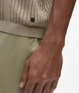 Karl Lagerfeld Rib-knit Polo Shirt