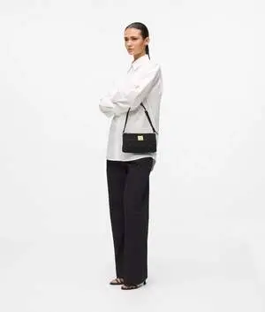 Karl Lagerfeld X Amber Valletta Quilted Canvas Shoulder Bag - Black