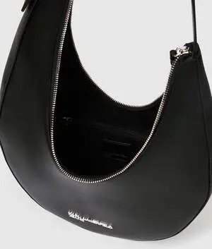 KL JEANS Rounded Leather Hobo Bag