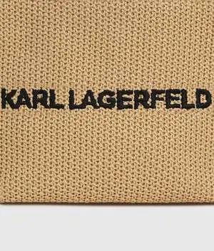 Karl Lagerfeld Small Square Woven Beach Bag