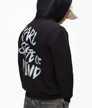 KL JEANS Jeans Organic Cotton Hoodie With Graffiti Back Print