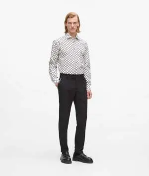Karl Lagerfeld All-over Monogram Shirt - White/black