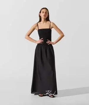 Karl Lagerfeld Signature Maxi Dress - Black