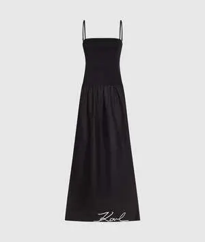 Karl Lagerfeld Signature Maxi Dress - Black
