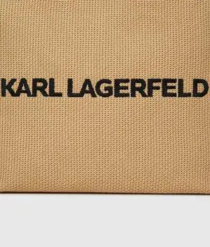 Karl Lagerfeld Large Woven Square Beach Bag