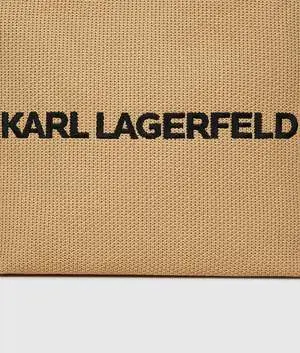 Karl Lagerfeld Large Woven Square Beach Bag