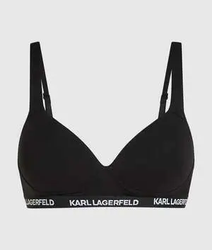 Karl Lagerfeld Logo Padded Bra