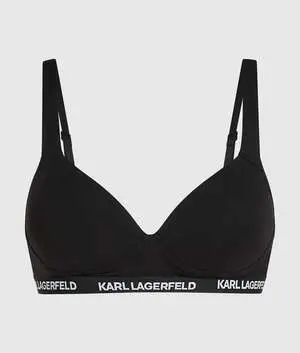 Karl Lagerfeld Logo Padded Bra