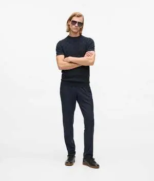 Karl Lagerfeld Drawcord Waist Pants - Navy