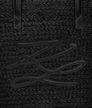 Karl Lagerfeld Autograph Raffia Beach Tote