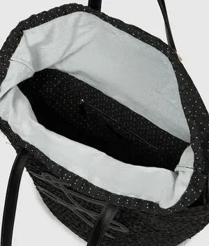 Karl Lagerfeld Autograph Raffia Beach Tote