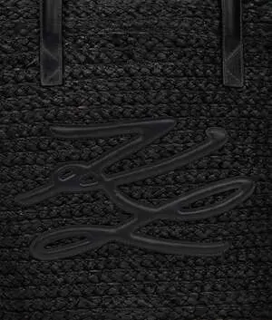 Karl Lagerfeld Autograph Raffia Beach Tote