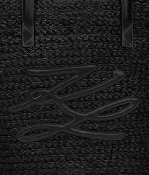 Karl Lagerfeld Autograph Raffia Beach Tote