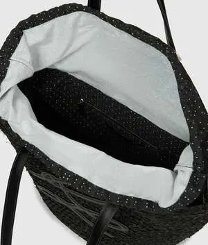 Karl Lagerfeld Autograph Raffia Beach Tote