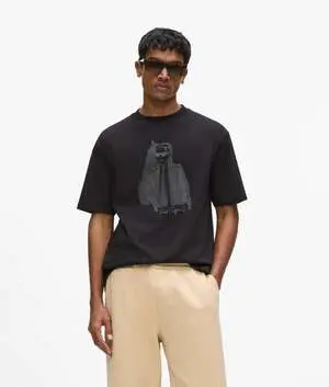 Karl Lagerfeld Tonal Karl Print T-shirt - Black