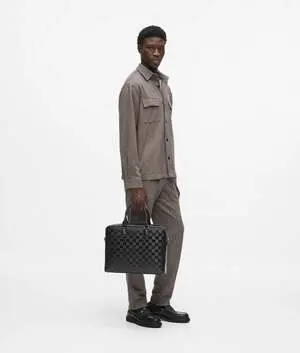 Karl Lagerfeld Monogram Checkerboard Laptop Bag