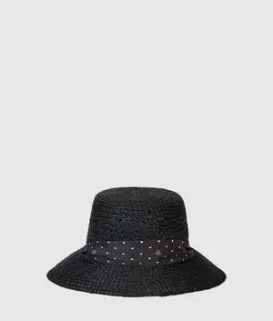 Karl Lagerfeld Autograph Raffia Beach Bucket Hat