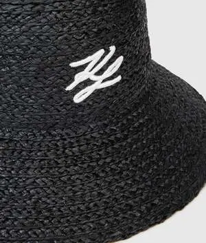 Karl Lagerfeld Autograph Raffia Beach Bucket Hat