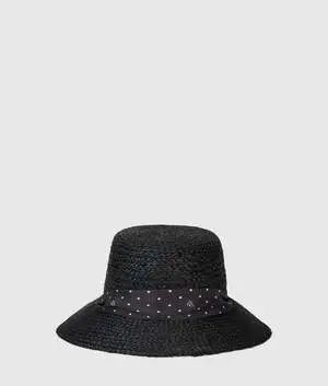 Karl Lagerfeld Autograph Raffia Beach Bucket Hat