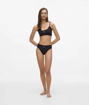 Karl Lagerfeld Signature Lace Trim Thong – 3-pack