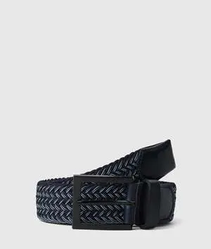 Karl Lagerfeld Braided Belt - Navy