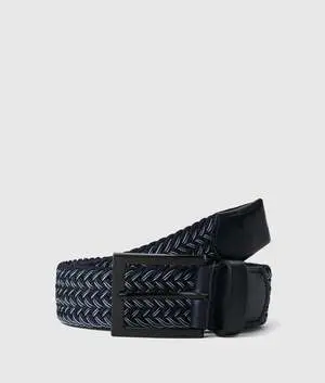 Karl Lagerfeld Braided Belt - Navy