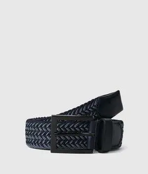 Karl Lagerfeld Braided Belt - Navy