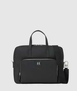 Karl Lagerfeld K/monogram Leather Briefcase - Black