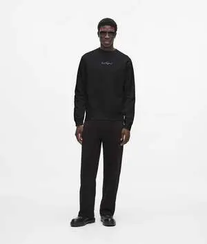 Karl Lagerfeld Cotton Blend Sweatshirt With Graphic Portrait Print