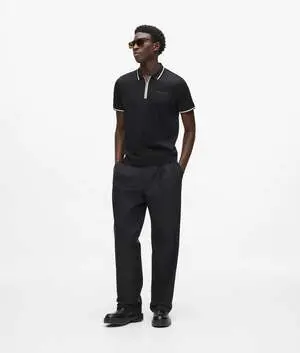 Karl Lagerfeld Contrast Piping Polo Shirt