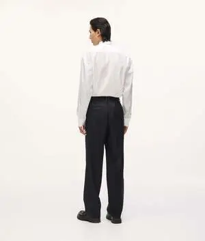 Karl Lagerfeld Double Pleat Virgin Wool Trousers
