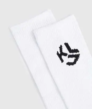 KL JEANS Monogram Mid-length Socks – 2-pack