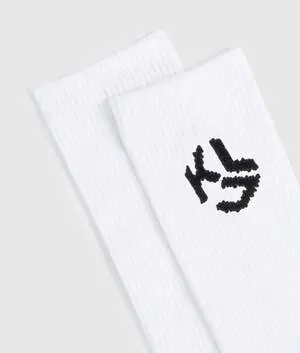 KL JEANS Monogram Mid-length Socks 2-pack