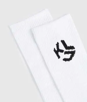 Karl Lagerfeld Monogram Mid-length Socks 2-pack