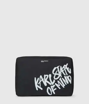 KL JEANS Jeans "karl State Of Mind" Laptop Pouch - Black