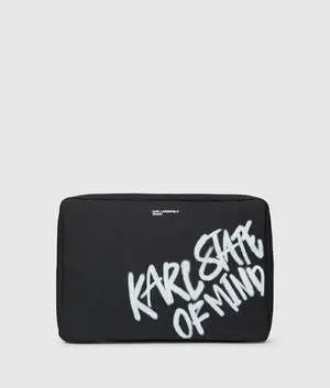 Karl Lagerfeld Karl State Of Mind Laptop Pouch - Black