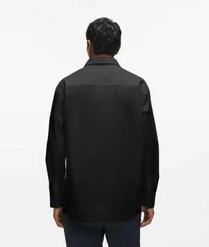 Karl Lagerfeld Metallic Logo Shirt - Black