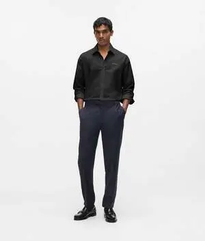 Karl Lagerfeld Metallic Logo Shirt - Black
