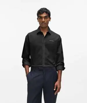 Karl Lagerfeld Metallic Logo Shirt - Black