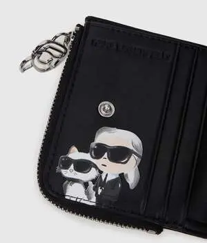 Karl Lagerfeld Ikon Nylon Small Bifold Wallet - Black