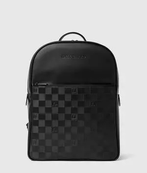 Karl Lagerfeld Monogram Checkerboard Backpack - Black
