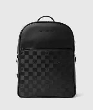 Karl Lagerfeld Monogram Checkerboard Backpack - Black