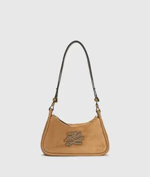 Karl Lagerfeld K/autograph Patch Crossbody Bag - Caramel
