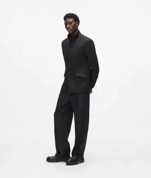 Karl Lagerfeld Textured Stand Collar Jacket