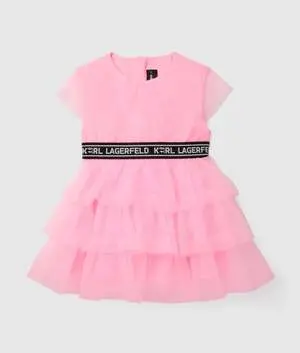 Karl Lagerfeld Sleeveless Ruffled Tutu Dress - Pink