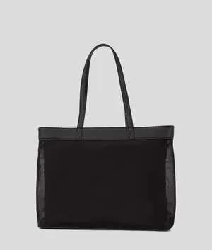 Karl Lagerfeld Logo Mesh Tote Bag