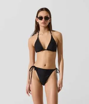 Karl Lagerfeld Rhinestone Triangle Bikini Top
