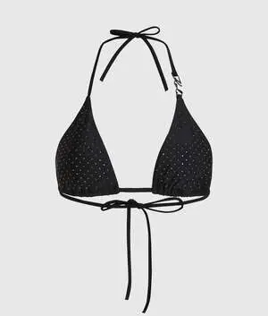 Karl Lagerfeld Rhinestone Triangle Bikini Top